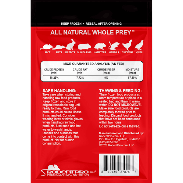 Frozen White Medium Mice 50ct for Sale: Shop RodentPro