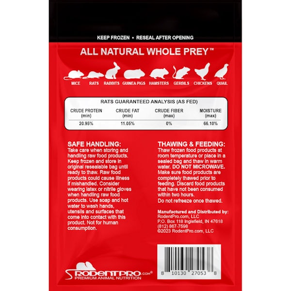 Feeder Rat Pups (25 Per Bag) - Frozen Rat Pups | RodentPro
