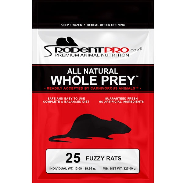 Fuzzy Feeder Rats (25 Per Bag) - Fuzzy Frozen Rats | RodentPro